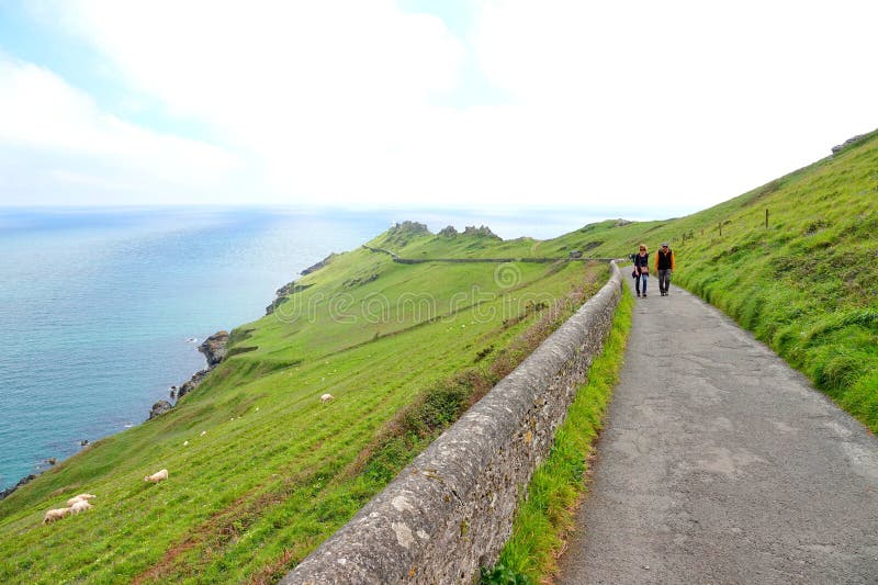Road To Lighthouse on South Coast of England. Editorial Photography ...
