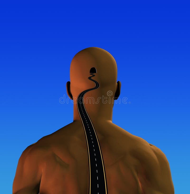 Road to Mind stock illustration. Illustration of back - 3089672