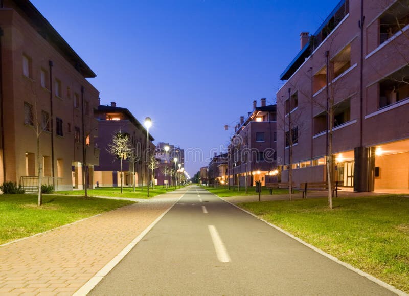 Road to nowhere stock image. Image of night, dusk, street - 4066529