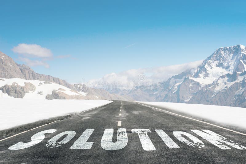 Road to problem solving stock photo. Image of improvement - 64695344