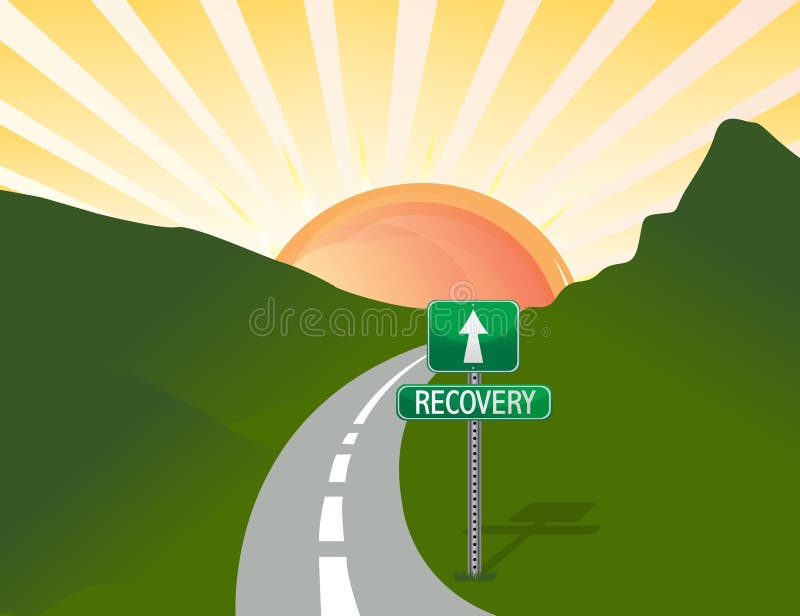 Road to Recovery Sign stock photo. Image of stimulus, insurance - 7995988