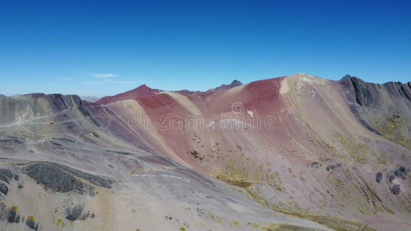 The Road To the Red Valley of the Rainbow Mountains Stock Image - Image ...