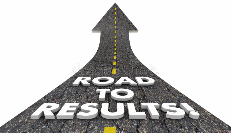 Results One Way Road Sign Outcome Answer End Result Proof Effort Stock ...
