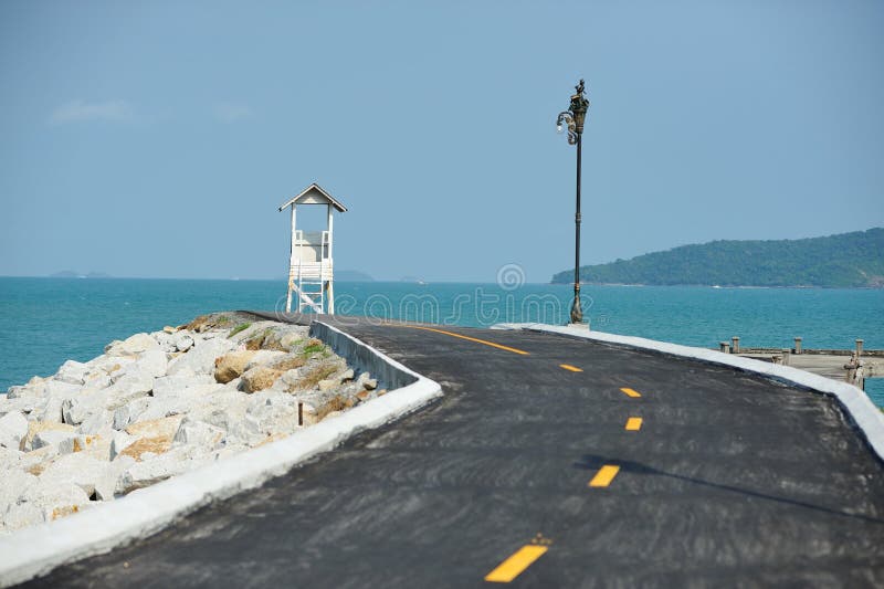 Road to the sea stock image. Image of rocky, spring, cloud - 19071047