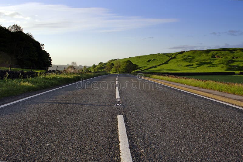 The Road Ahead - a Stright Road Up a Hill Stock Photo - Image of copy ...