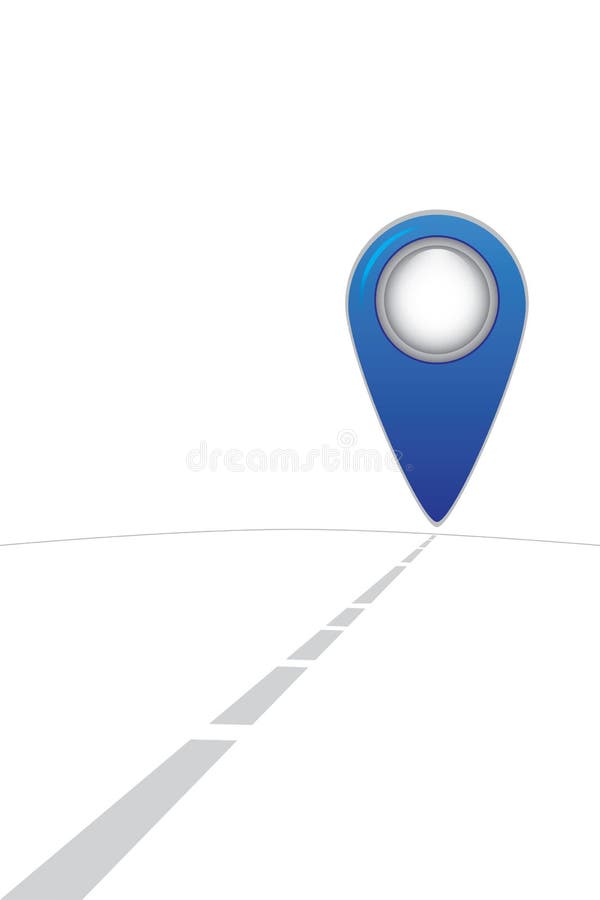 Road To Somewhere Blue Point Map Stock Illustrations – 1 Road To ...