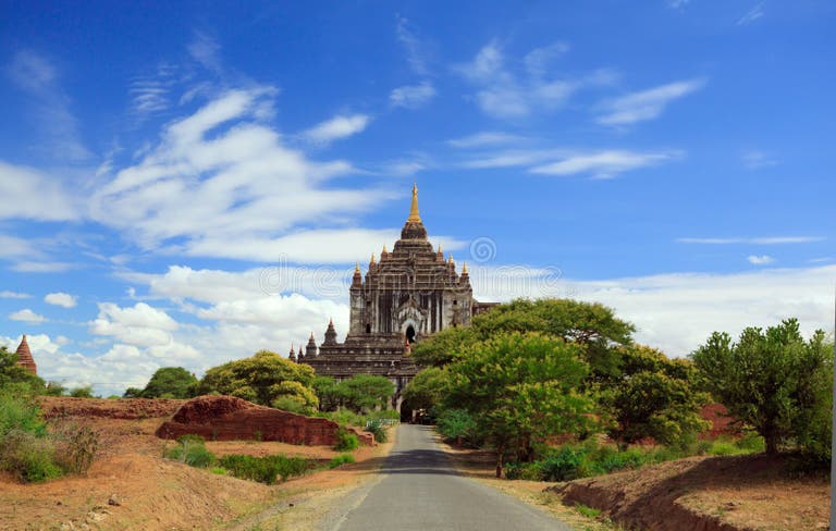 Road To the Temple of Bagan,myanmar Stock Image - Image of pagoda ...