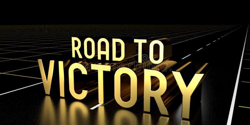 Road To Victory Concept, Road - 3D Rendering Stock Illustration ...