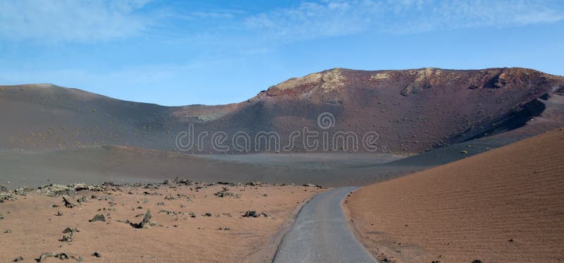 Road in volcano area stock image. Image of crater, geology - 29193289