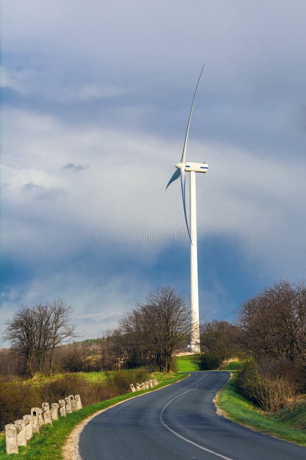 Road to windmill stock image. Image of renewable, environment - 53270927