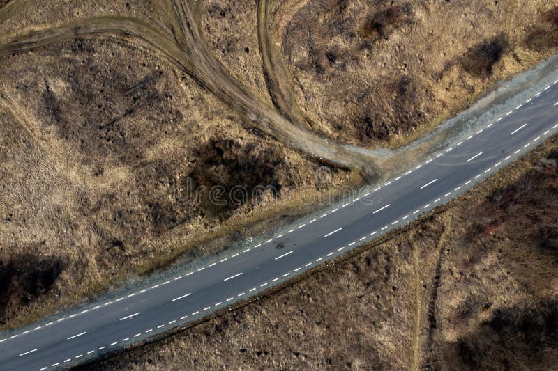 Road top view stock photo. Image of beautiful, countryside - 145187510