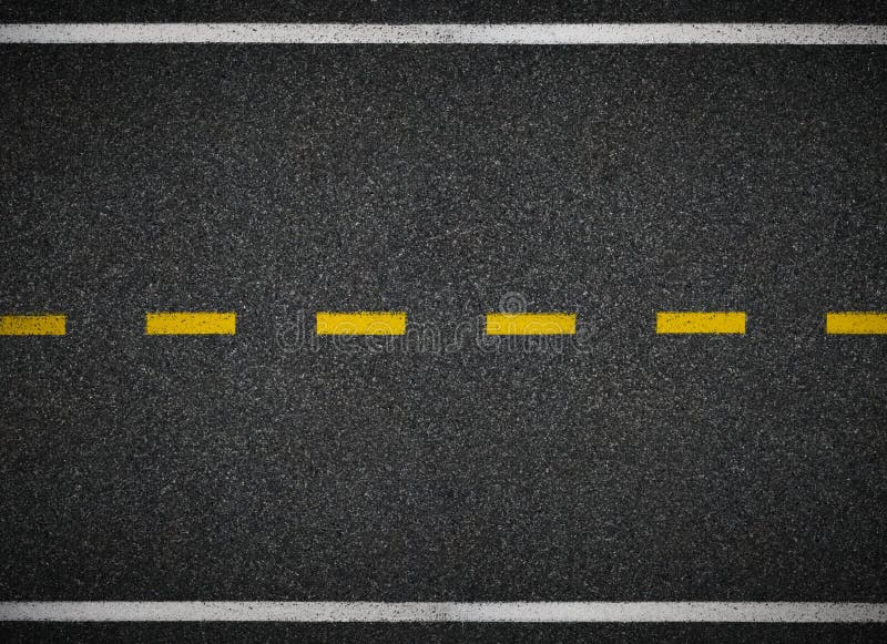 Road Top View. Asphalt Highway Line Marks. Stock Photo - Image of ...