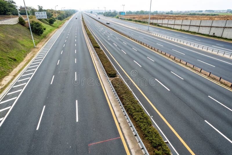 Road Top View Asphalt Highway Marks Stock Illustration - Illustration ...