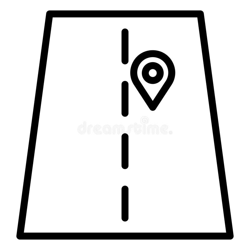 Road Tracking Isolated Vector Icon Which Can Easily Modify or Edit ...