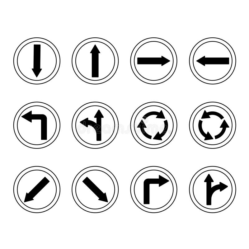 Road Traffic Arrows. stock vector. Illustration of traffic - 341440997