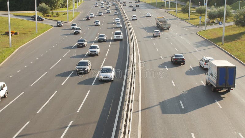 Ecological Problems Concept. Road Traffic in Big City Stock Video ...