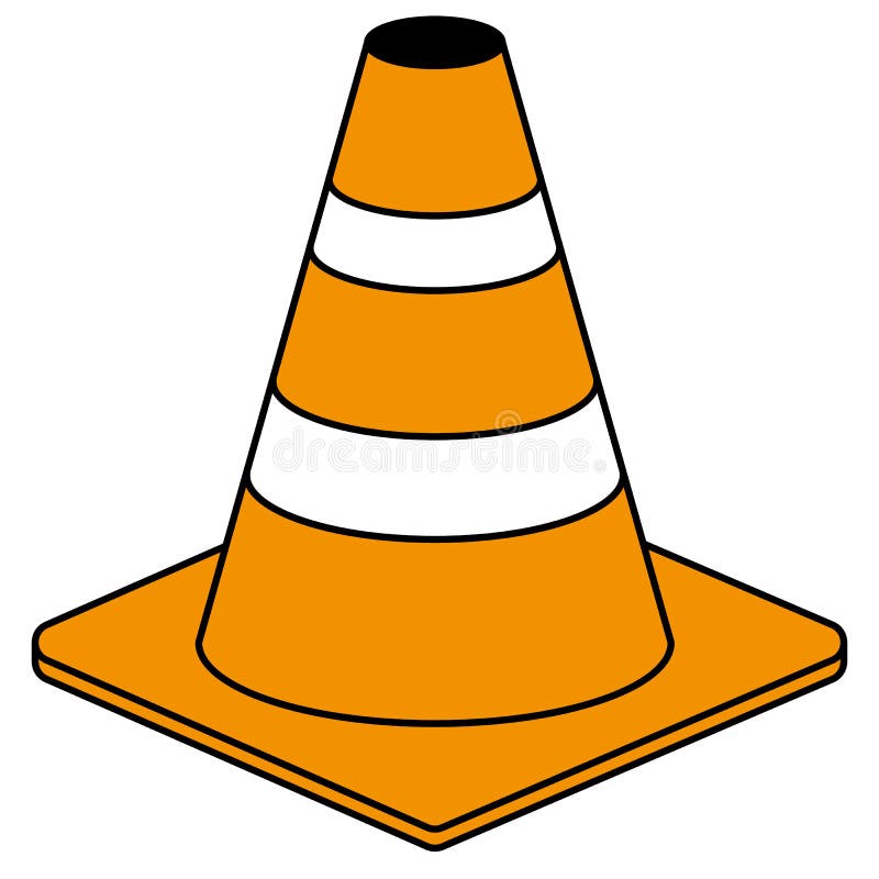 Road Traffic Cone Vector Icon Stock Vector - Illustration of warning ...