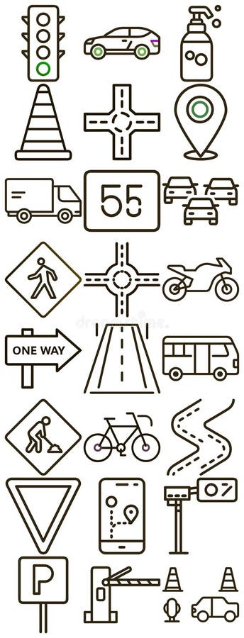 Road Traffic Graphics Signs, Vehicles, Intersections, Navigation, and ...