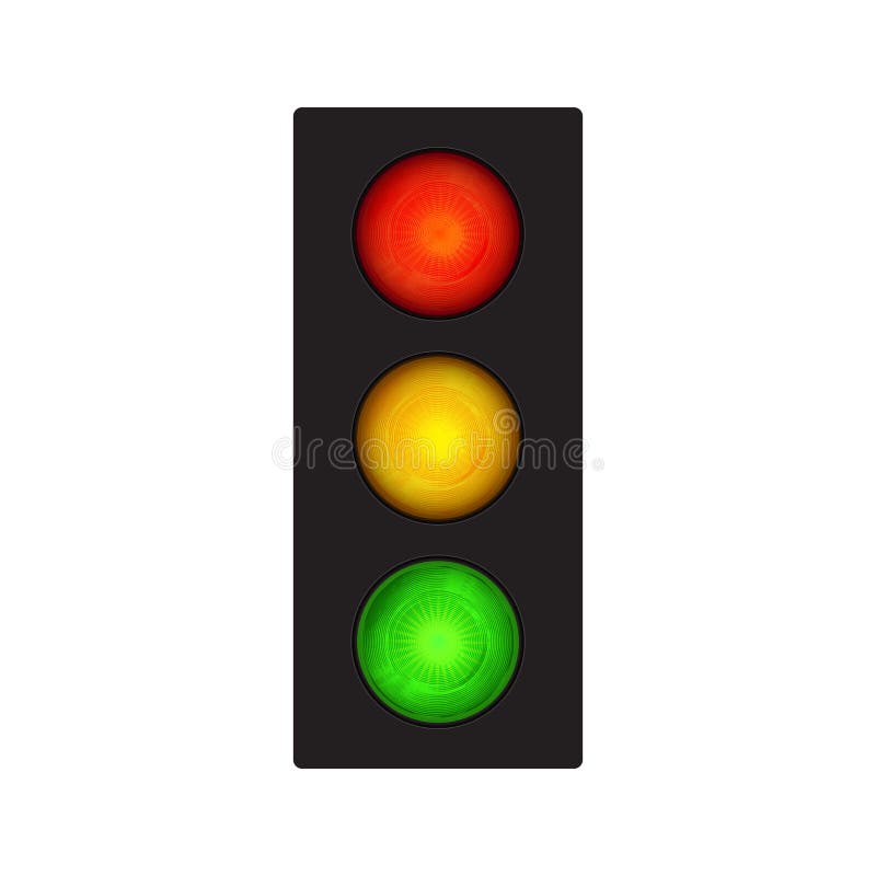Road Traffic Light for Traffic Control Design Flat Style Vector ...