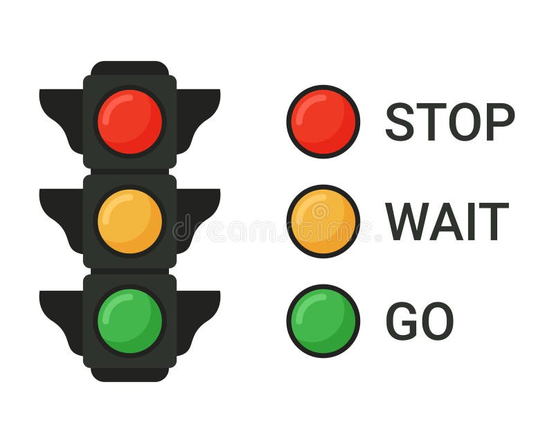 Road Traffic Light for Traffic Control. Vector Stock Vector ...