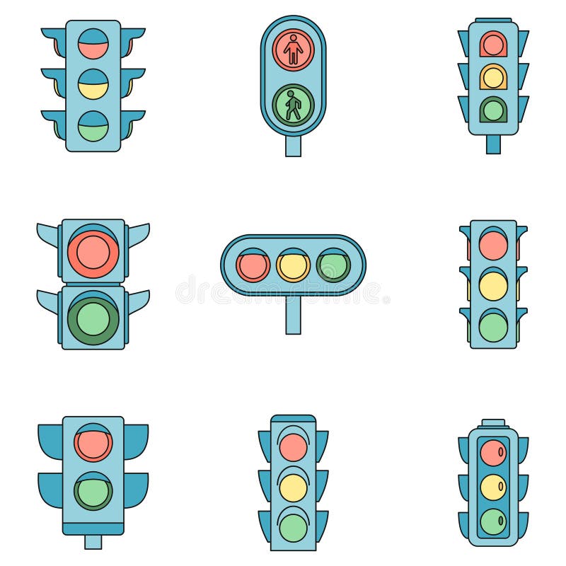 Crosswalk Traffic Lights Icon, Outline Style Stock Vector ... Crosswalk Traffic Lights Icon, Outline Style Stock Vector ...