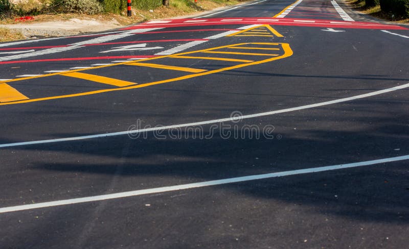 The road Traffic lines. stock image. Image of environment - 68521503