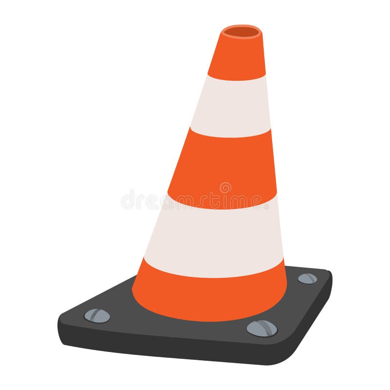 Cartoon Cone Orange Safety Stock Illustrations – 673 Cartoon Cone ...