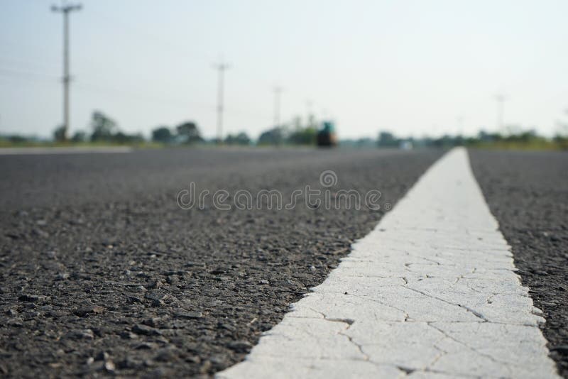 Road Traffic Paint White on the Asphalt Surface Stock Image - Image of ...