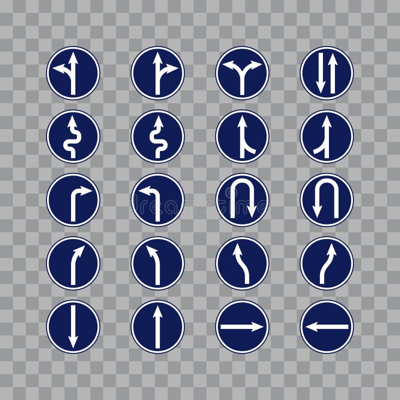 Road Traffic Sign and Symbols Set Graphic Design Vector Illustration ...