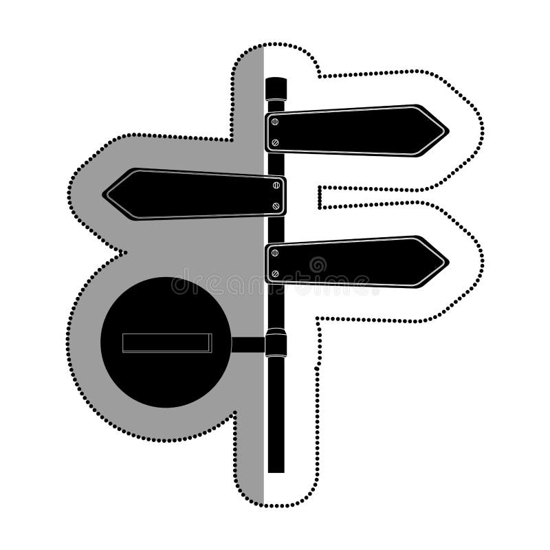 Road Traffic Signal with Arrow Stock Illustration - Illustration of ...