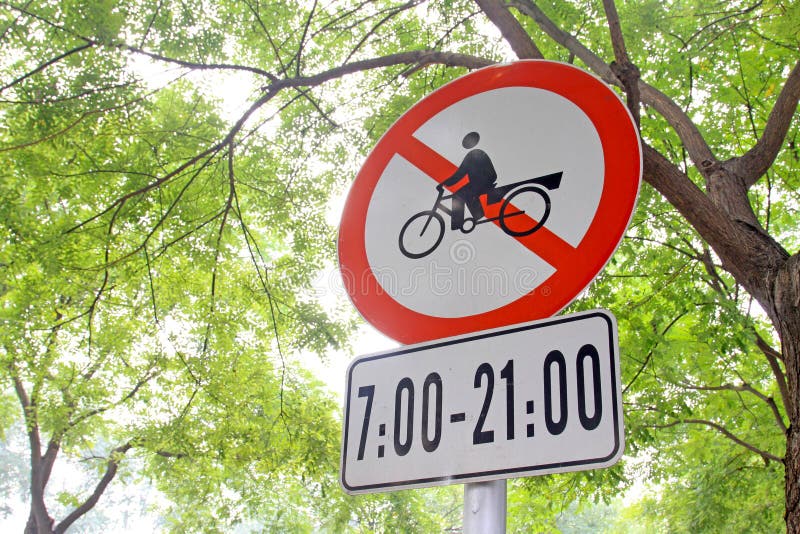 Road Traffic Signs on the Tree Stock Photo - Image of creative, safety ...