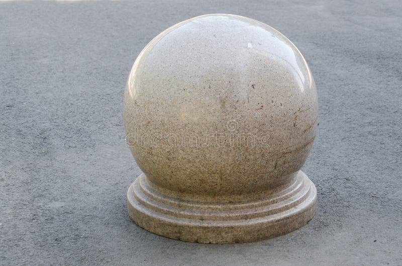 Road Traffic Stone Barricades Stock Image - Image of guiding, orange ...