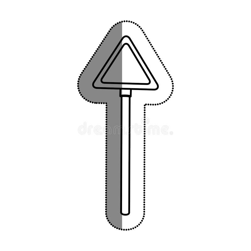 Road Traffic Triangle Signal Icon Stock Illustration - Illustration of ...