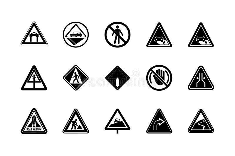 Traffic Warning Signs And Symbols