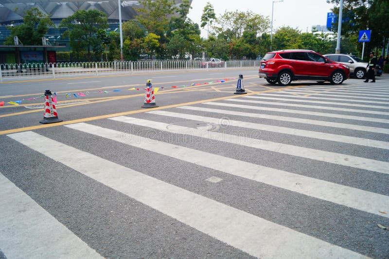 Road Traffic Zebra Crossing Editorial Stock Photo - Image of urban ...
