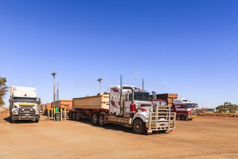 Road Trains Australia stock image. Image of outback, trains - 26106763