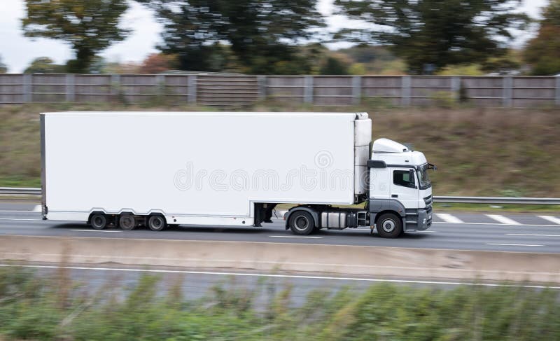 Road Transport. Double Decker Lorry Stock Image - Image of large, grey ...