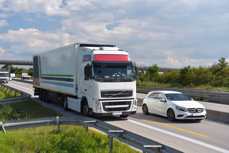 Road Transport of Goods by Lorries - Trade and Transport Stock Photo ...