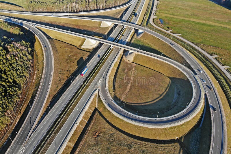 Road Transport - a High-speed Road Stock Photo - Image of intersection ...