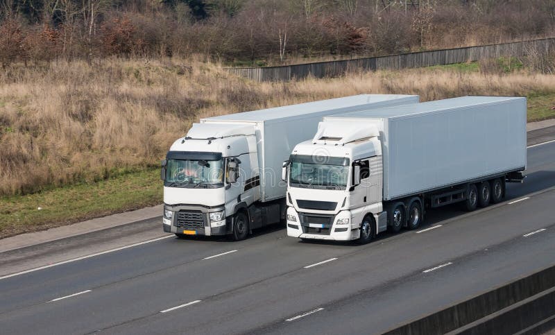 Road Transport - Lorries on the Motorway Stock Image - Image of ...