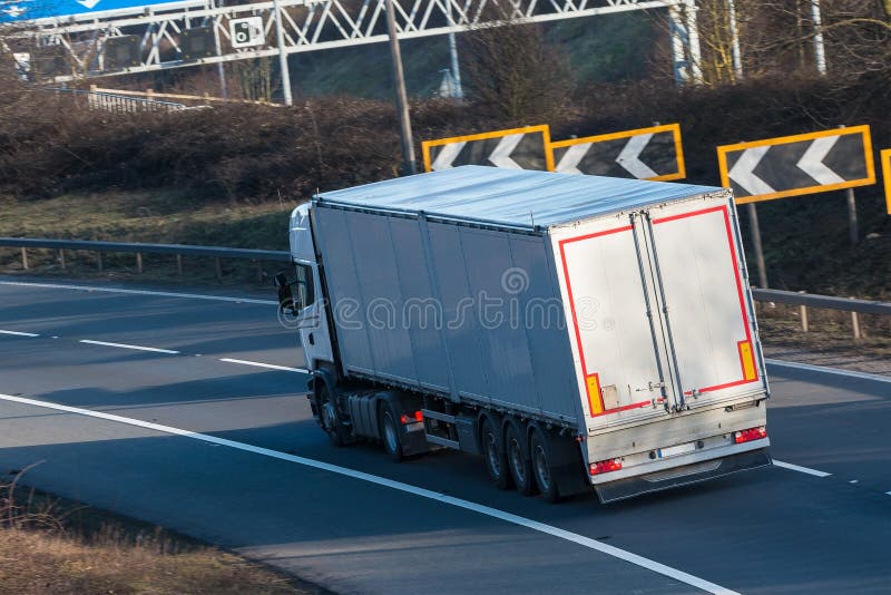 Road Transport - Lorry in Motion Stock Image - Image of delivery ...