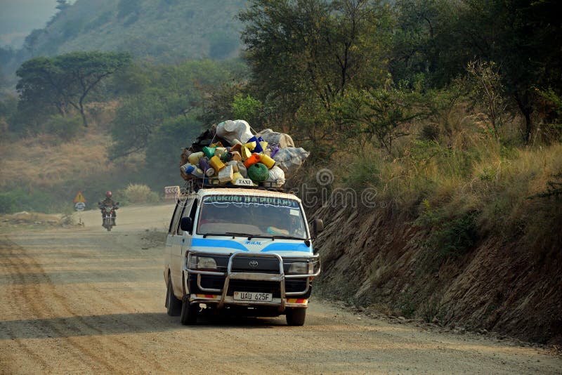 Road transport, Uganda editorial stock photo. Image of loaded - 170479873