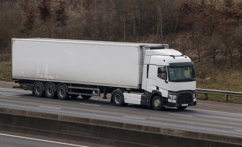 Road Transport - White Lorry Stock Photo - Image of driver, destination ...