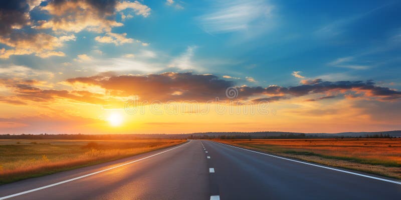 A Road less Traveled, Wide Empty Road, Perfect for Presentation ...