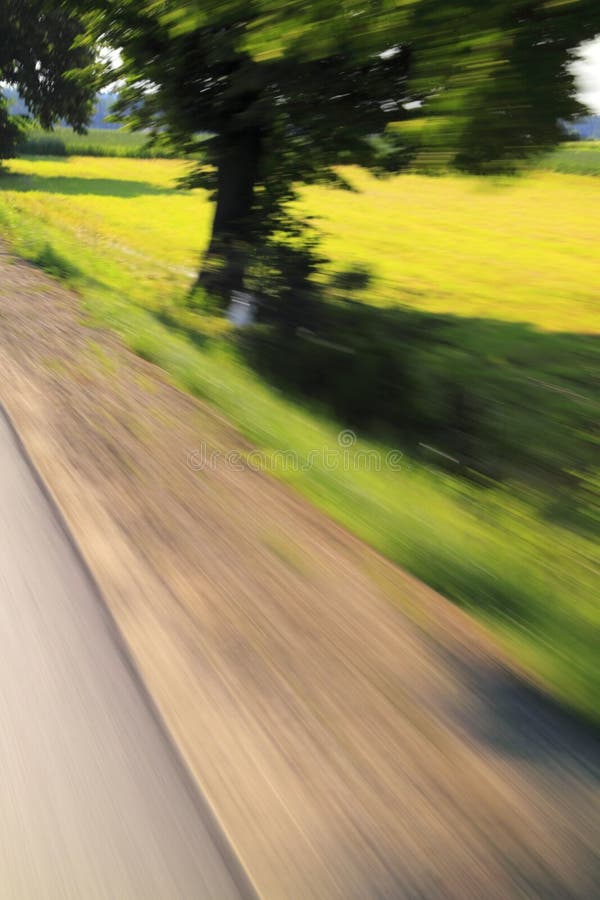 Road and Tree with Motion Blur Stock Image - Image of effect, speed ...
