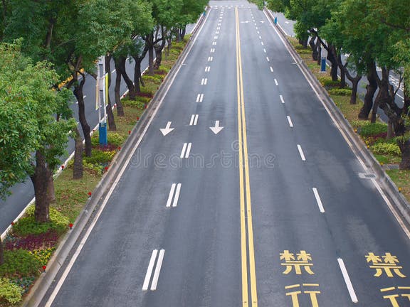 Road and trees stock photo. Image of people, modern, office - 28010036