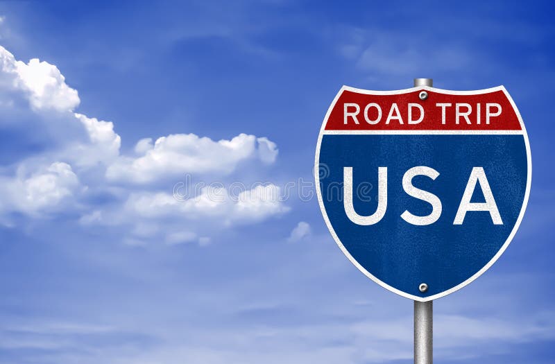 Road Trip through America stock illustration. Illustration of united ...
