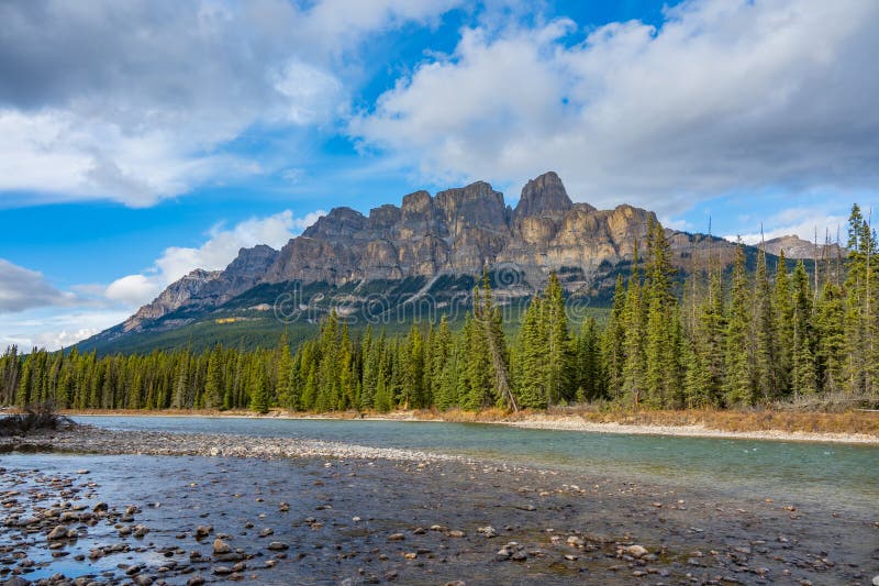 Road Trip Banff National Park Castle Junction Panorama Stock Photo ...