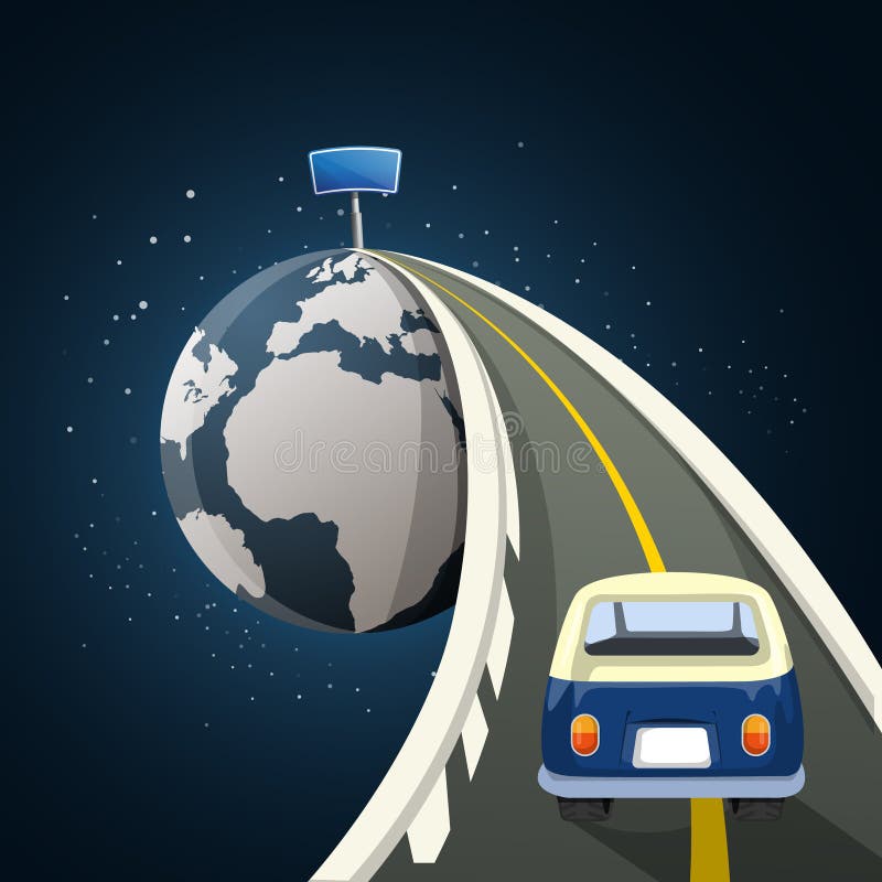 Road Trip Drive Vector Art Illustration Stock Vector - Illustration of ...