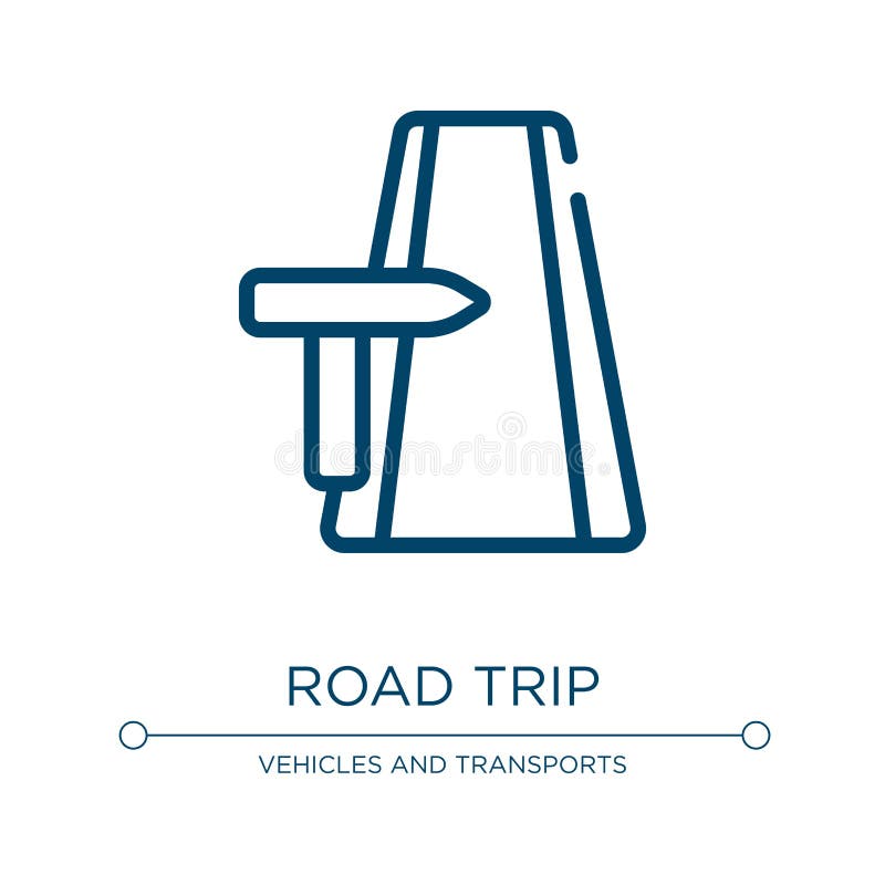 Road Trip Icon. Linear Vector Illustration from Road Trip Collection ...